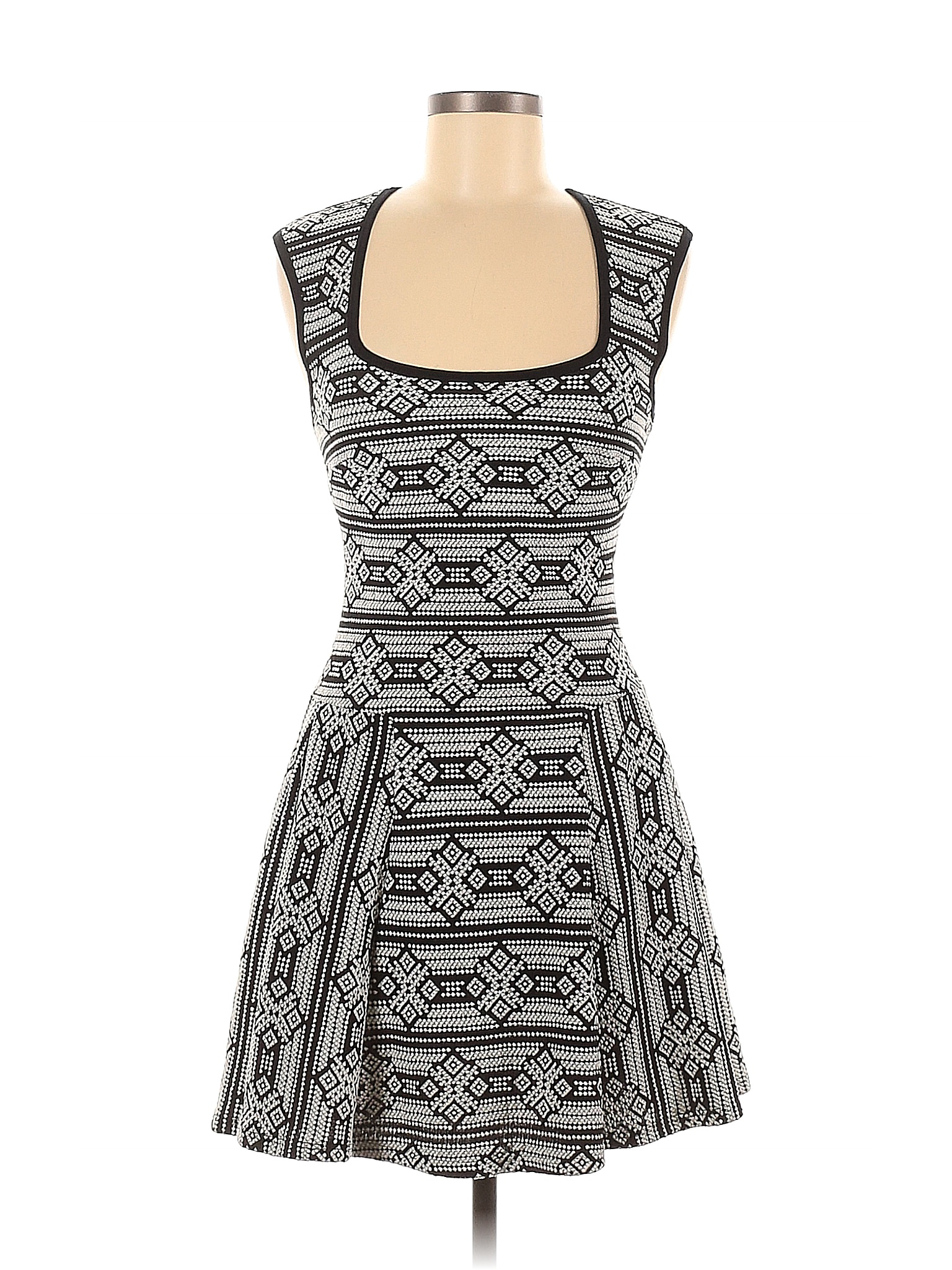 Eight Sixty Aztec Or Tribal Print Multi Color Black Casual Dress Size M ...