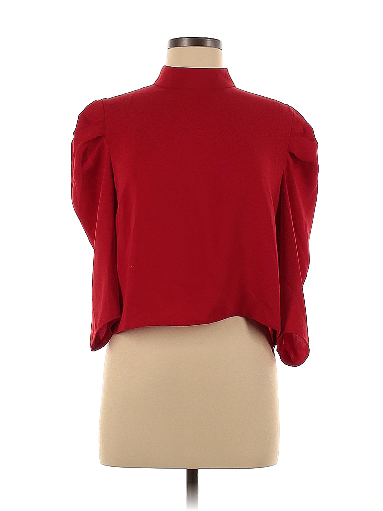 Babaton 100% Polyester Solid Red Long Sleeve Blouse Size M - 69% off ...