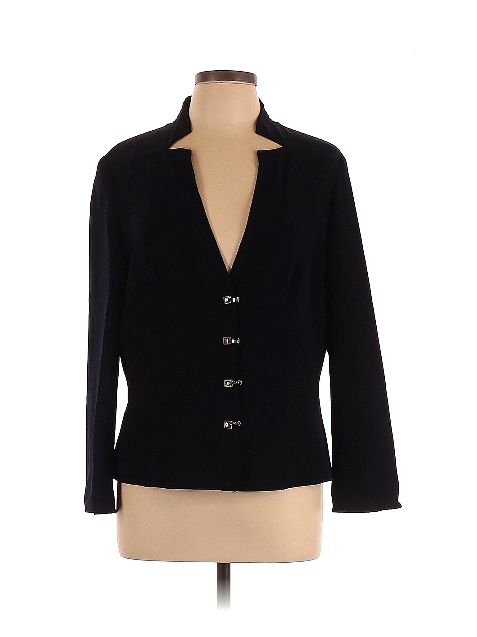 Carlisle Solid Black Blue Jacket Size 12 - 86% off | thredUP