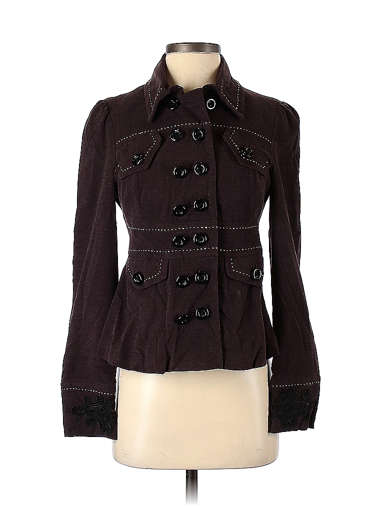 Elevenses Solid Brown Jacket Size 2 - 79% off | thredUP