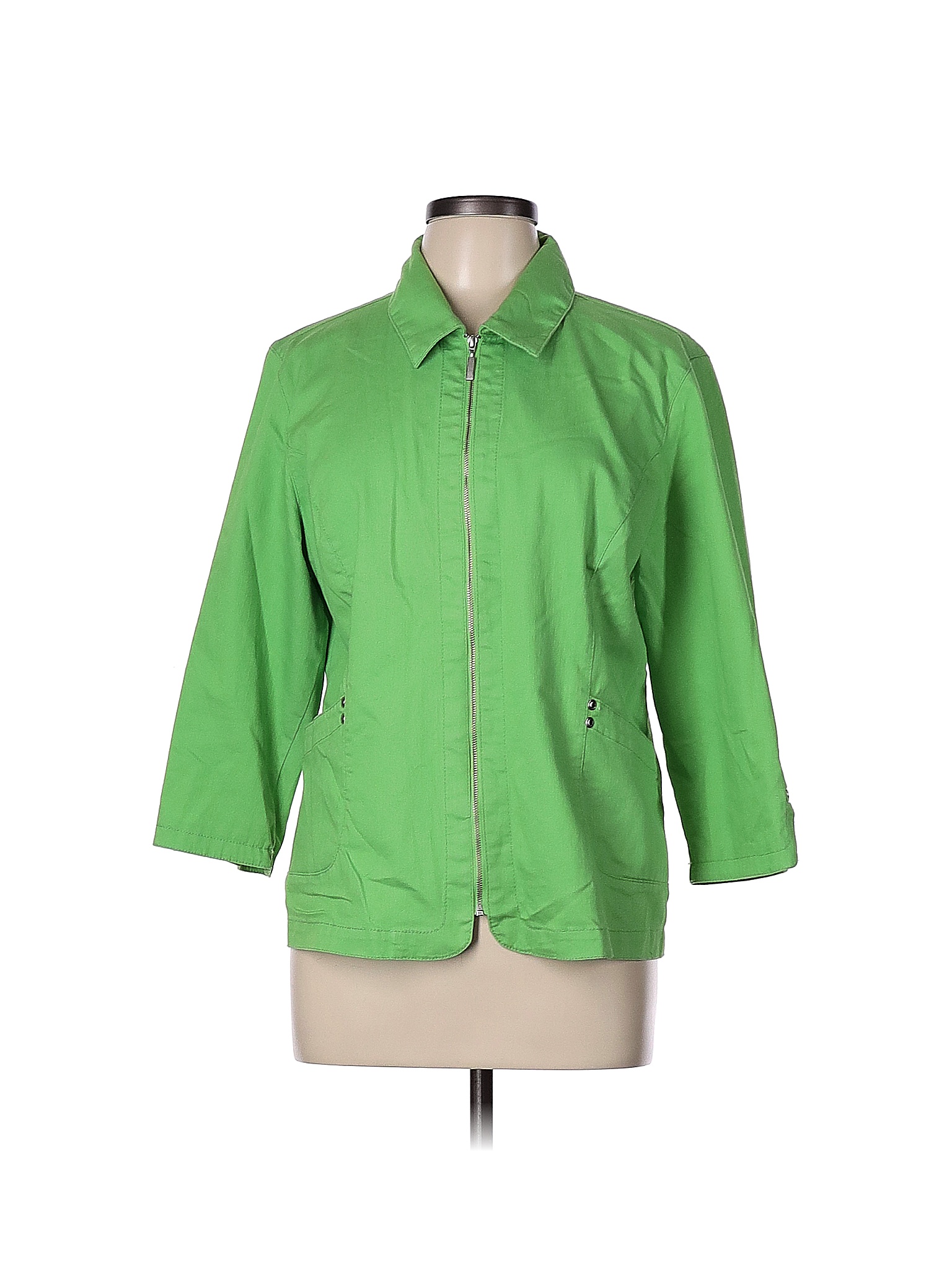 Koret Solid Colored Green Jacket Size L - 81% off | thredUP