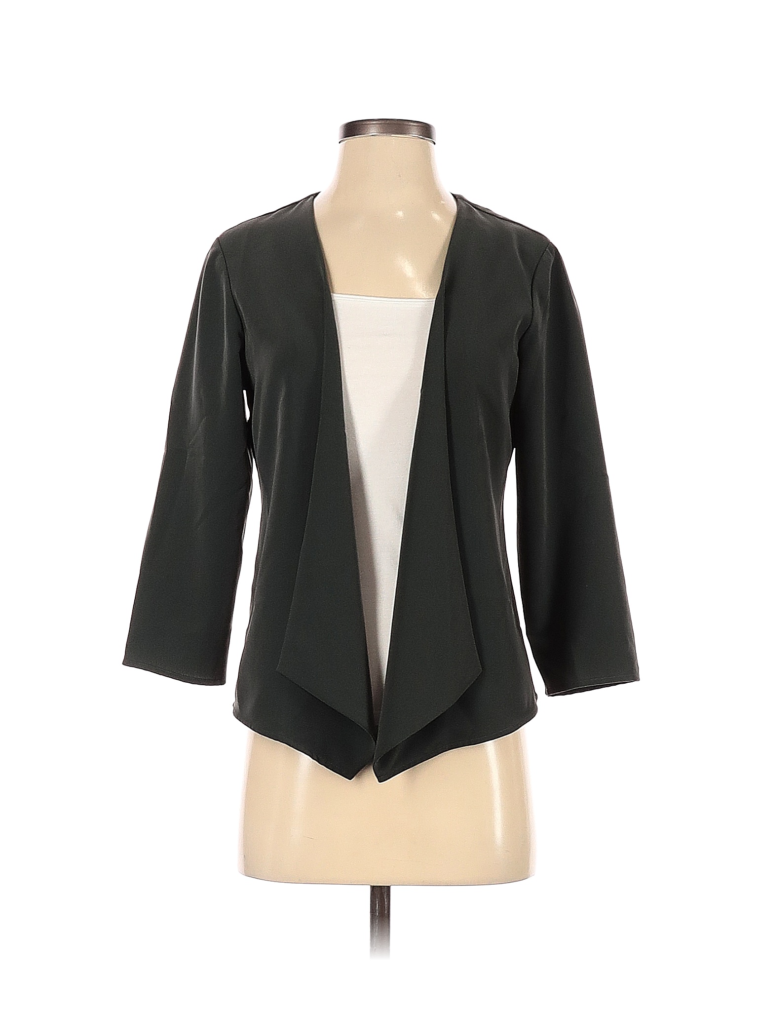 The Limited 100% Polyester Solid Black Green Jacket Size S - 86% off ...