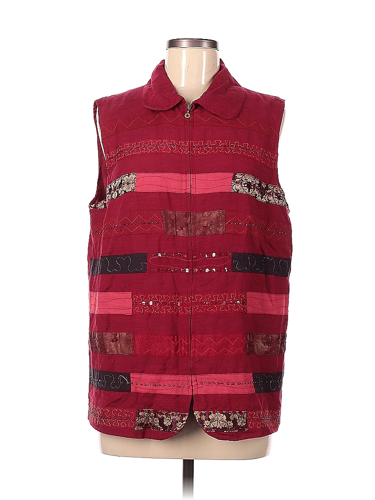Tanjay Stripes Maroon Burgundy Jacket Size M 70 Off Thredup