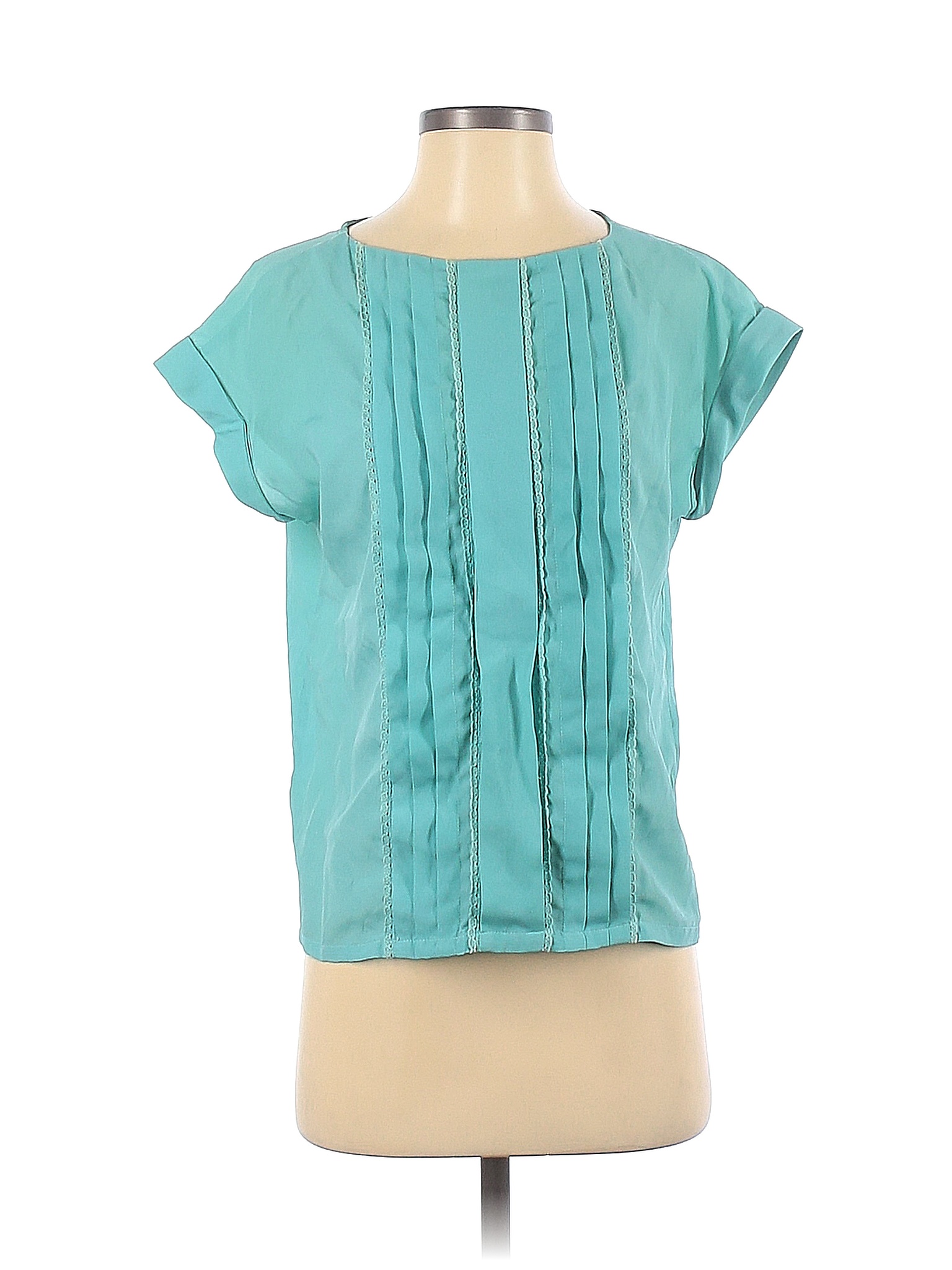 Jason Wu For Target 100 Polyester Colored Blue Short Sleeve Blouse
