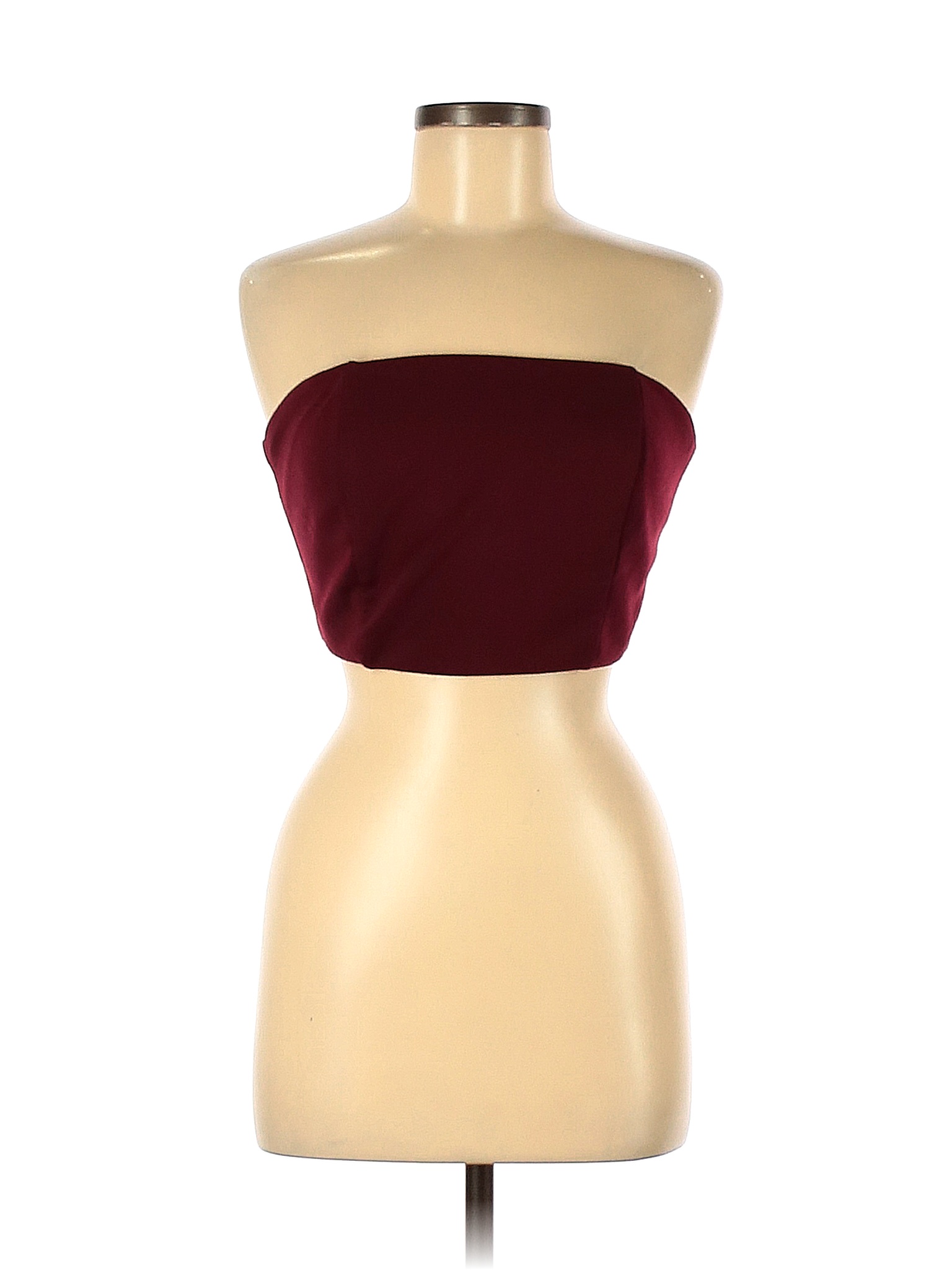 TOBI Solid Colored Burgundy Tube Top Size M - 78% off | thredUP