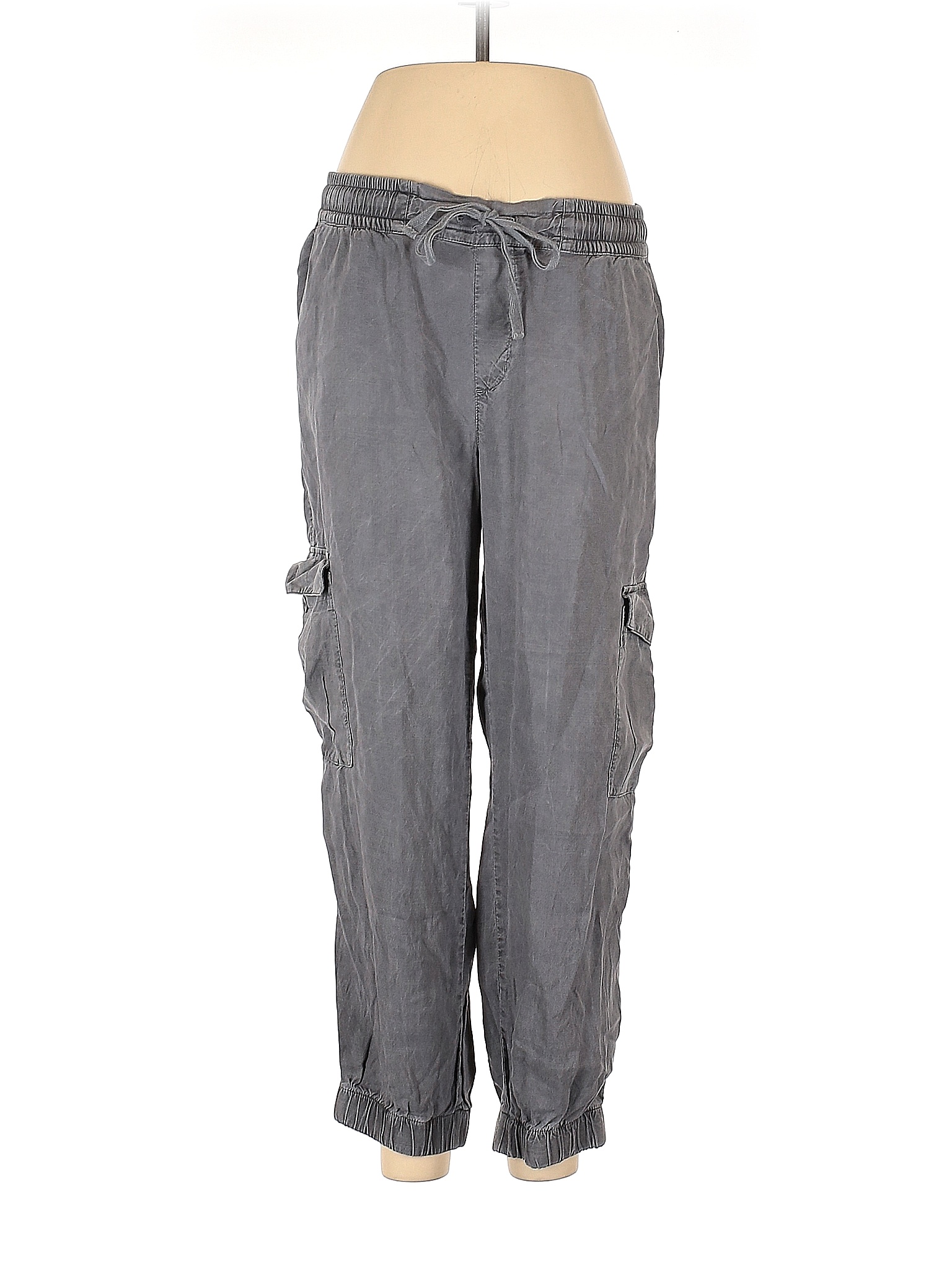 Cloth & Stone 100% Tencel Lyocell Solid Gray Cargo Pants Size M - 51% off | thredUP