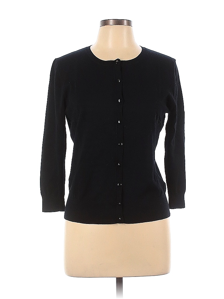 Cable & Gauge Solid Black Cardigan Size L - 72% off | thredUP