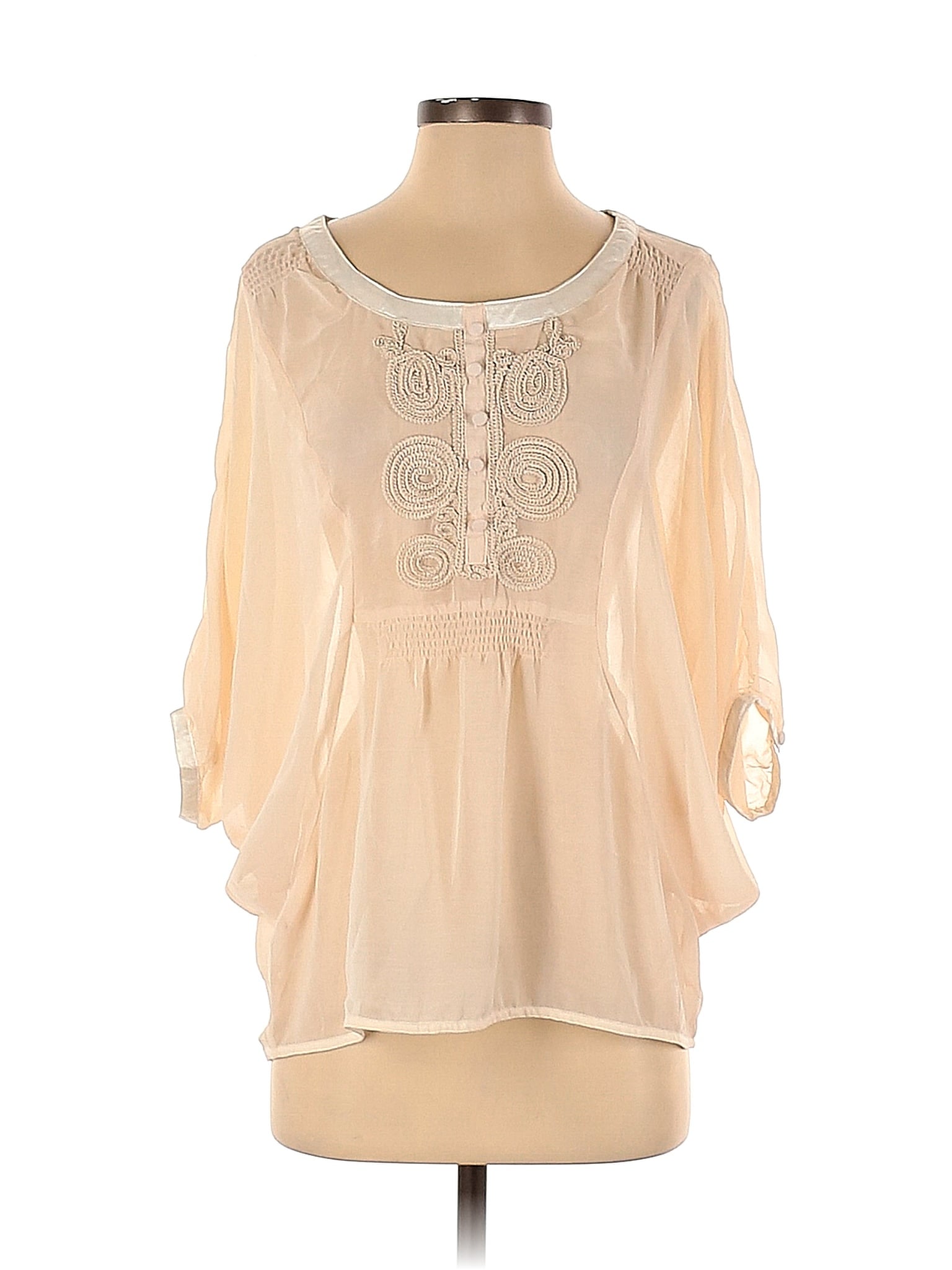 Pinky Ivory Long Sleeve Blouse Size S - 86% off | thredUP