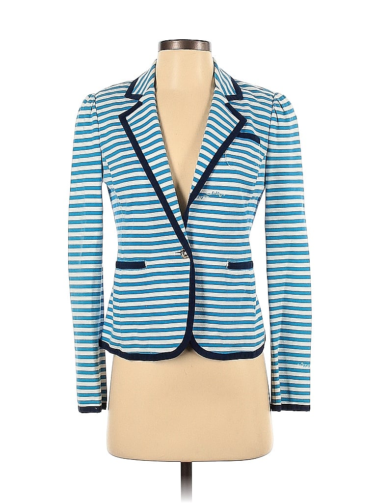 Lilly Pulitzer 100% Cotton Stripes Blue Blazer Size S - 74% off | thredUP