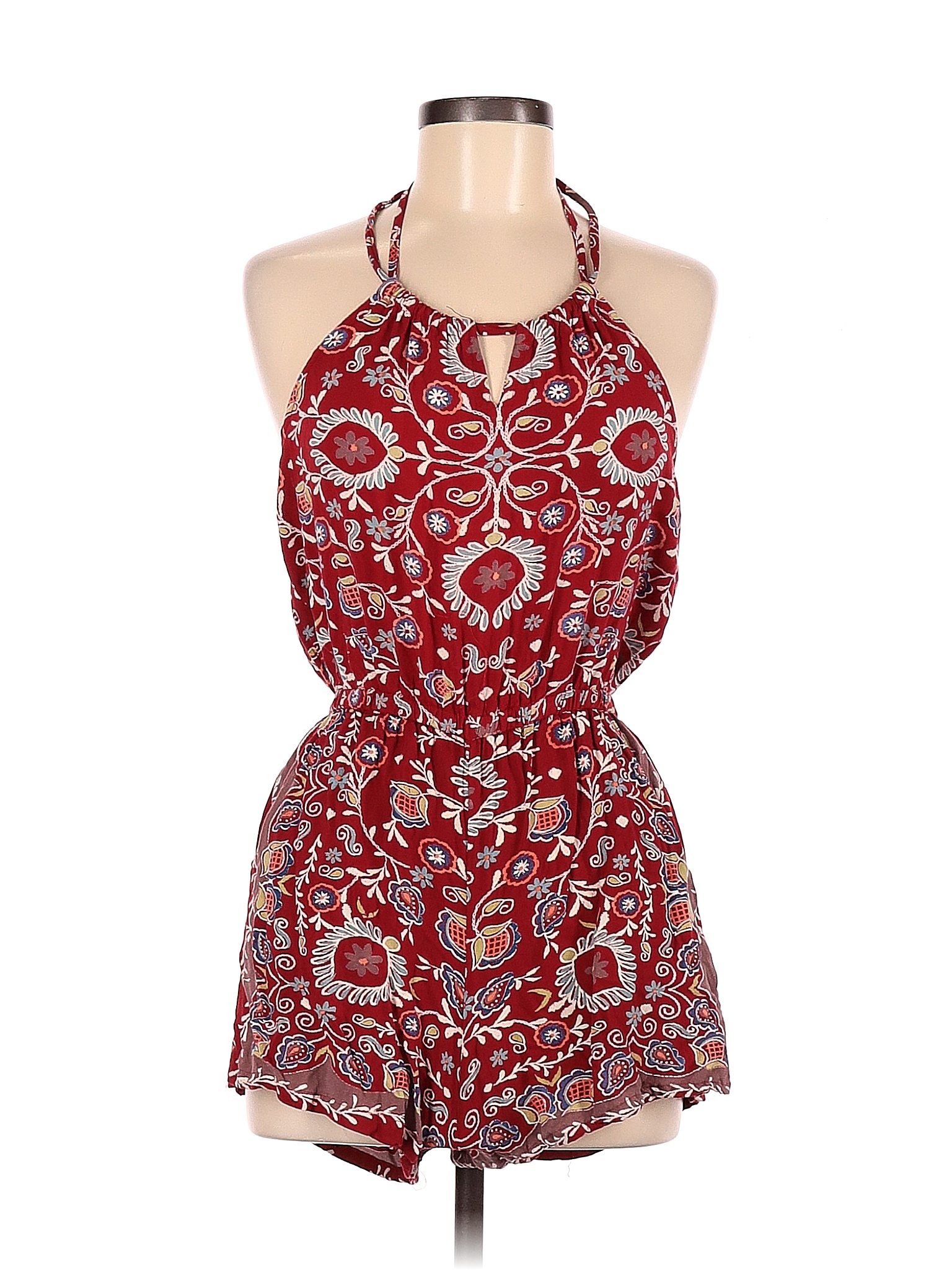 Angie 100% Rayon Red Romper Size M - 78% off | thredUP