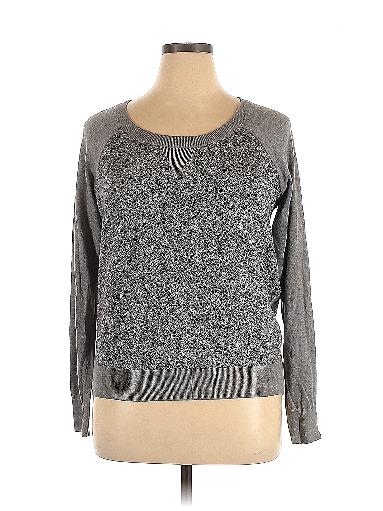 a.n.a. A New Approach Solid Color Block Gray Pullover Sweater Size XL ...
