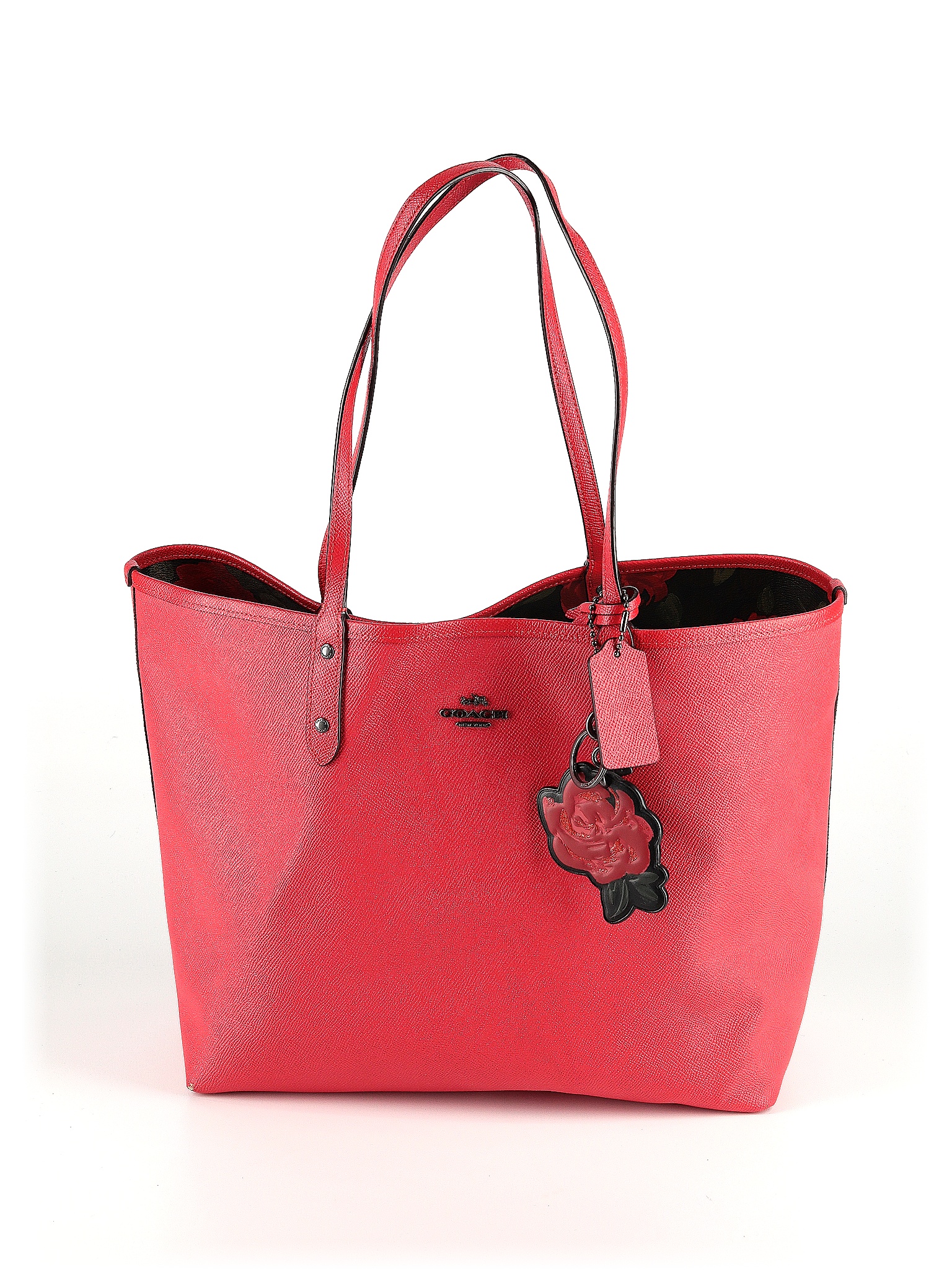 Coach Factory Solid Red Leather Tote One Size - 68% off | thredUP