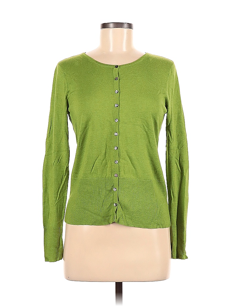 Sigrid Olsen Solid Green Silk Cardigan Size M - 83% off | thredUP