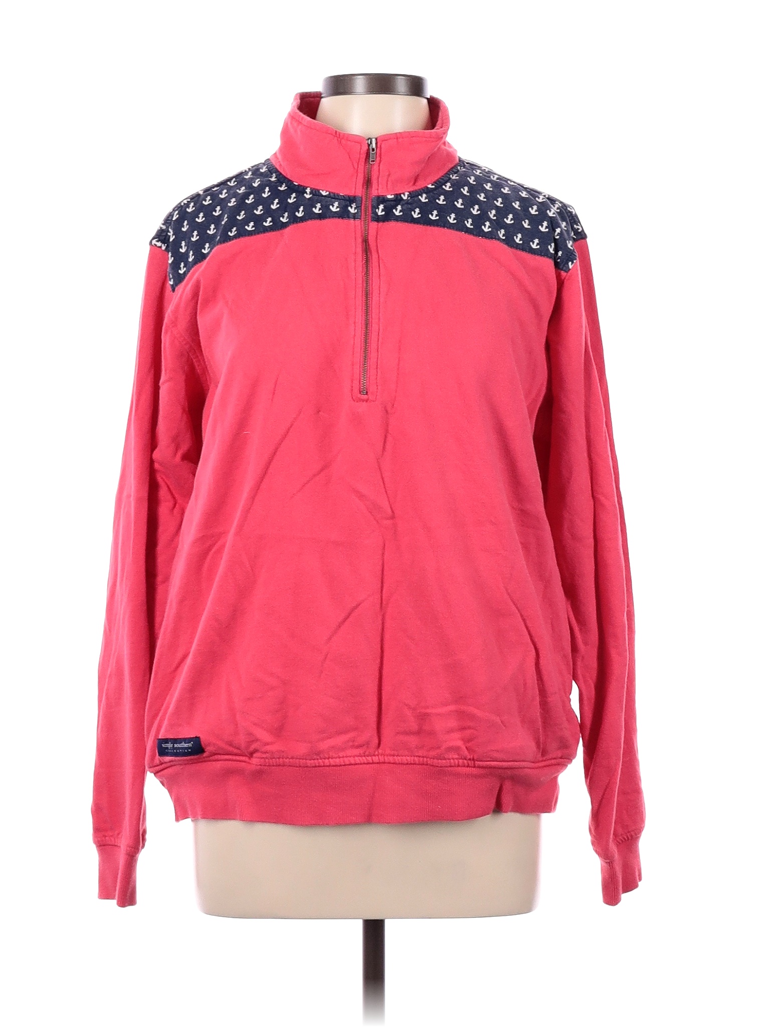 Simply Southern 100% Cotton Solid Pink Red Track Jacket Size L - 68% off | thredUP