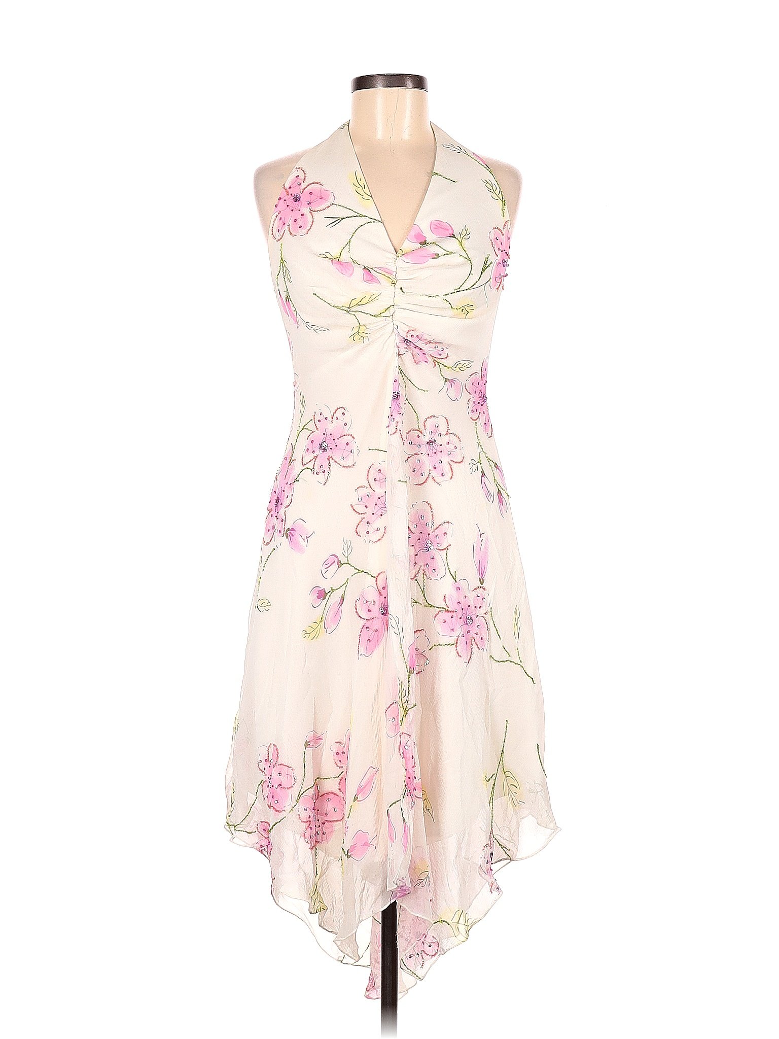 Chetta B Floral Ivory Cocktail Dress Size 8 - 83% off | thredUP