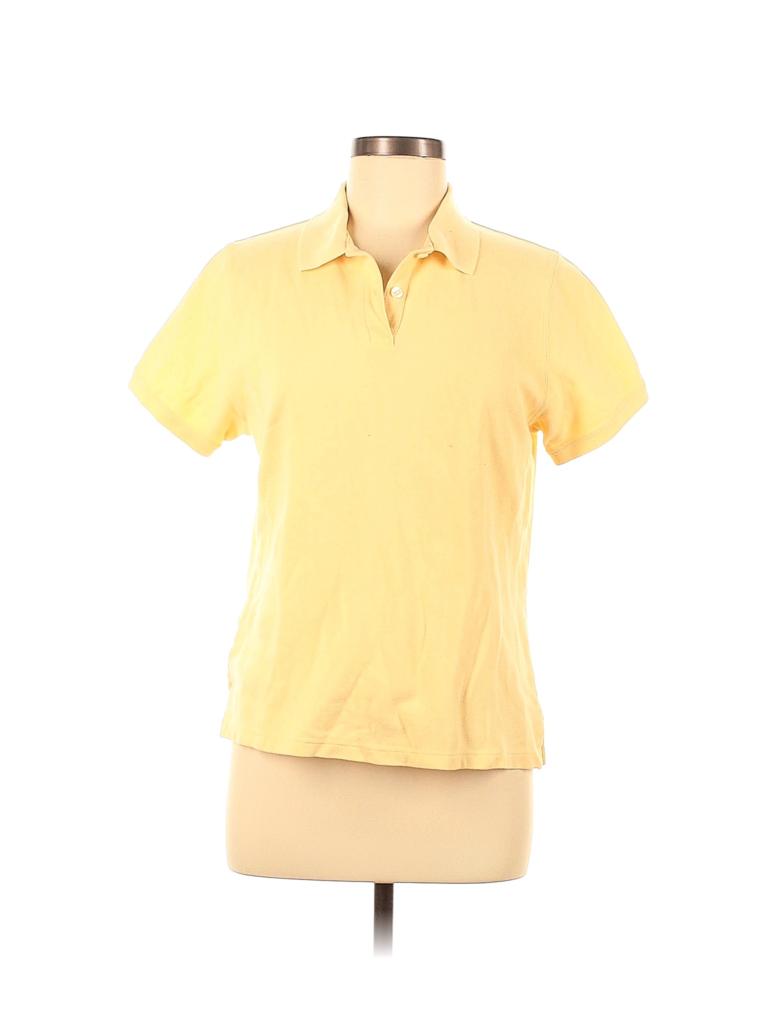L L Bean 100 Cotton Yellow Short Sleeve Polo Size M 60 Off Thredup