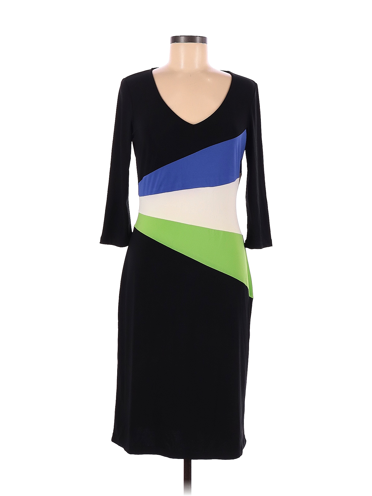 Metrostyle Stripes Black Casual Dress Size 6 - 76% off | thredUP