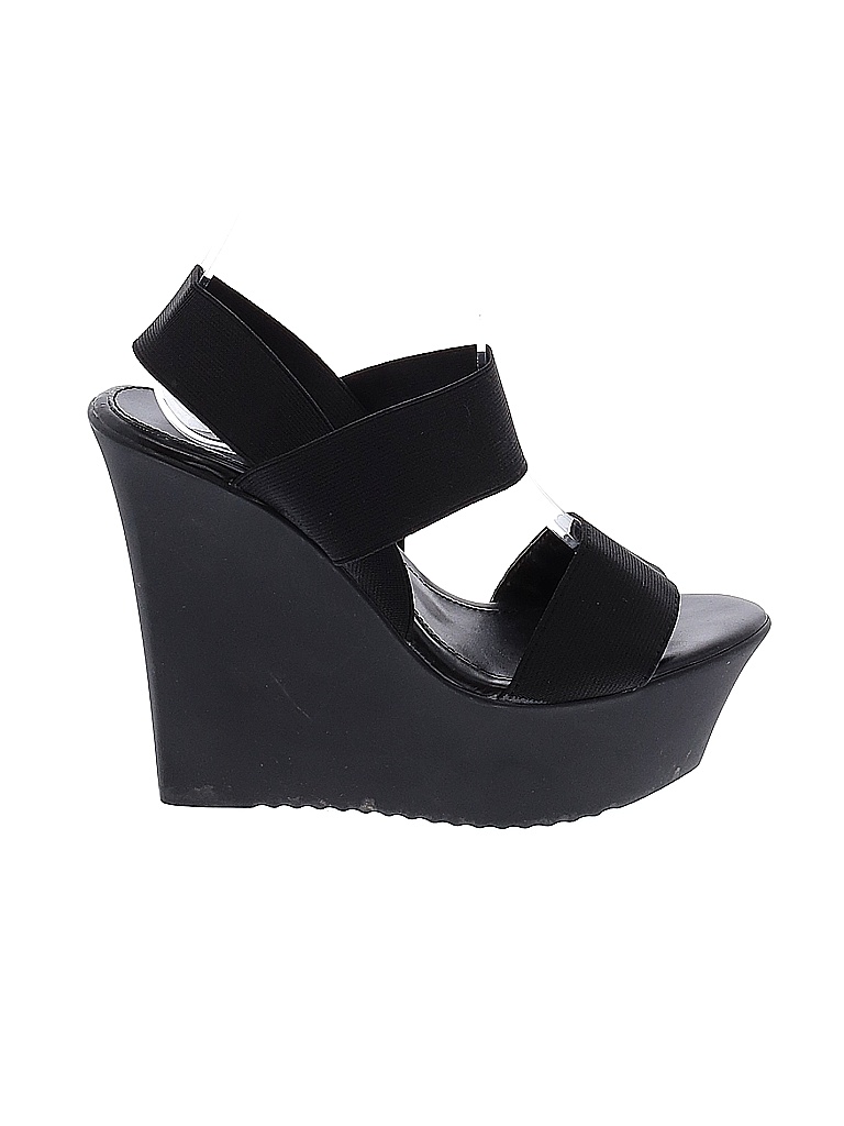 Candie's Solid Black Wedges Size 7 - 67% off | thredUP