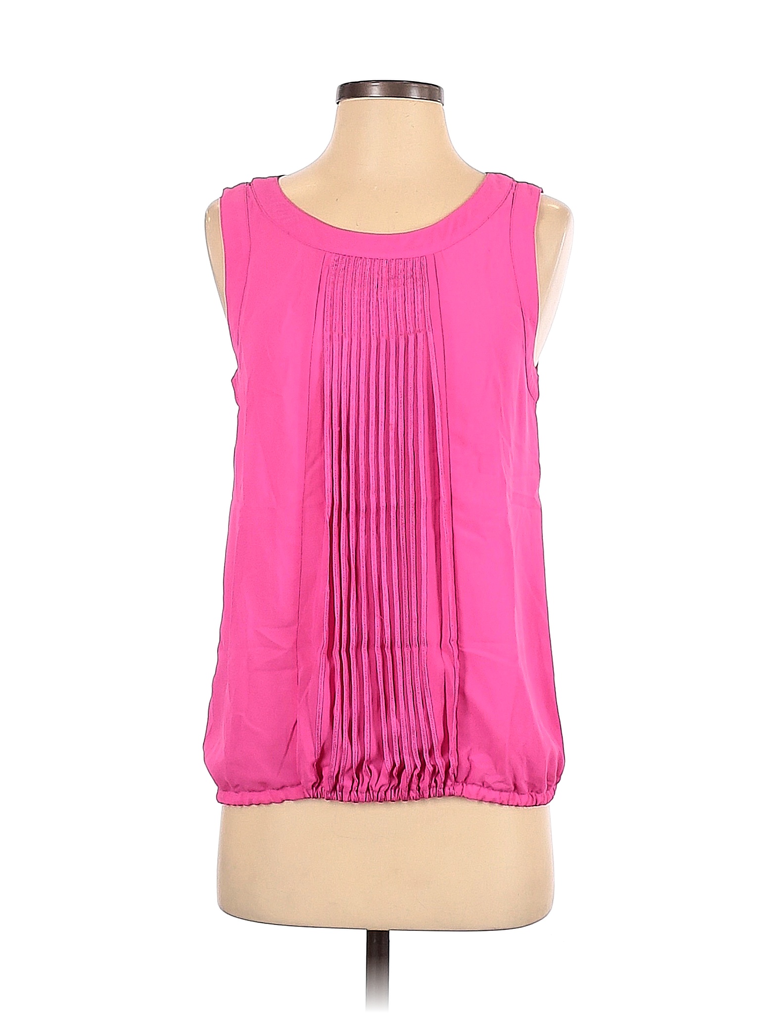 Ann Taylor 100% Polyester Colored Pink Sleeveless Top Size S - 89% off ...