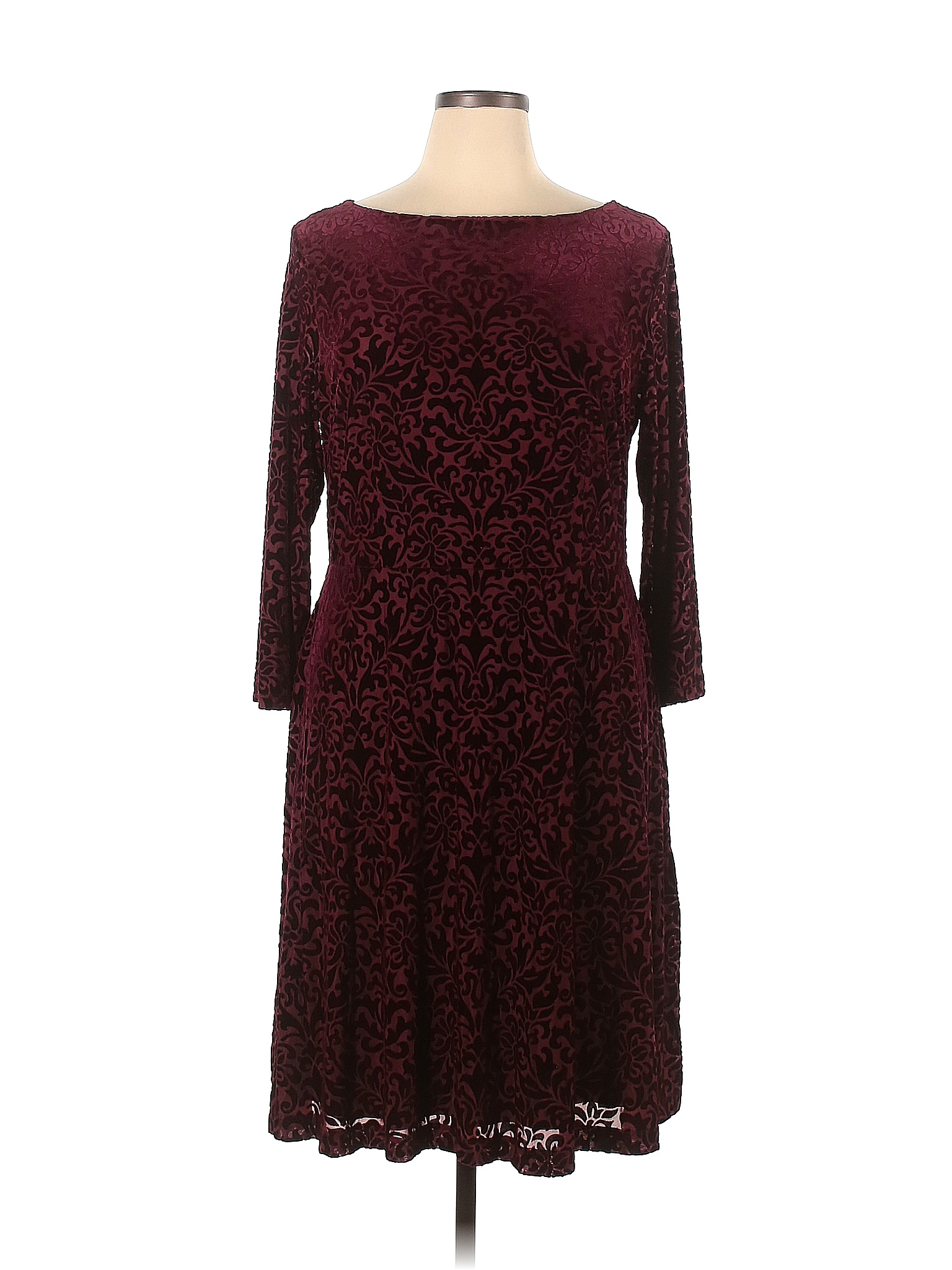 Talbots Solid Maroon Burgundy Cocktail Dress Size XL - 82% off | thredUP