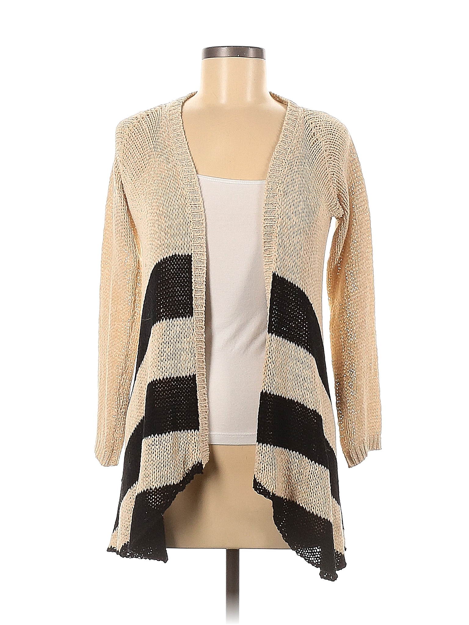 Love Stitch Solid Color Block Tan Cardigan Size M - 85% off | thredUP