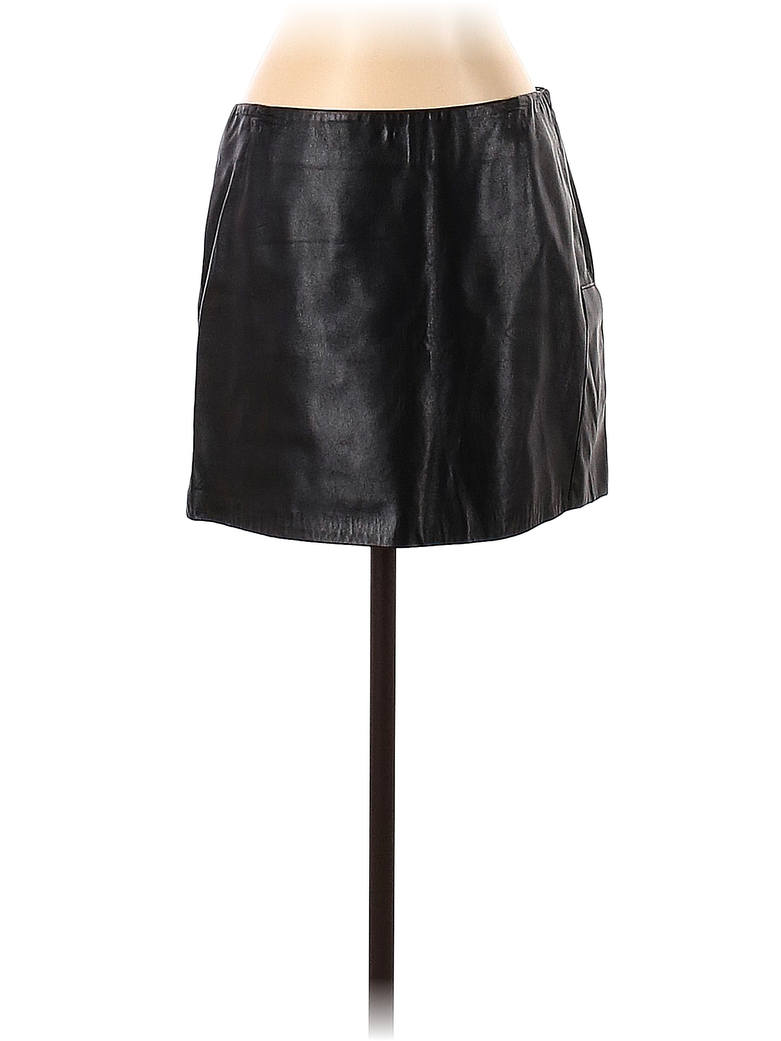 KORS Michael Kors 100% Leather Solid Black Leather Skirt Size 4 - 81% off | thredUP