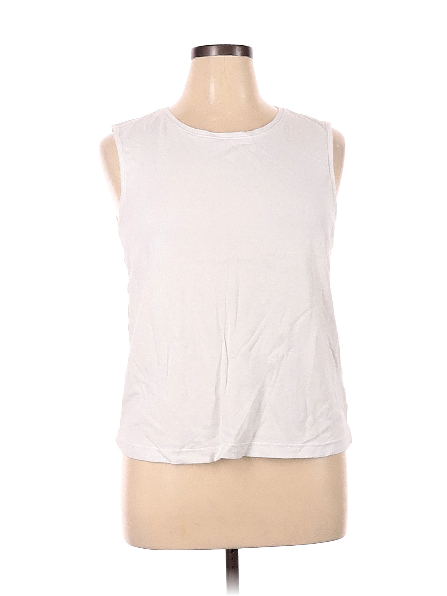 Cj Banks Solid White Tank Top Size 0X (Plus) - 73% off | thredUP