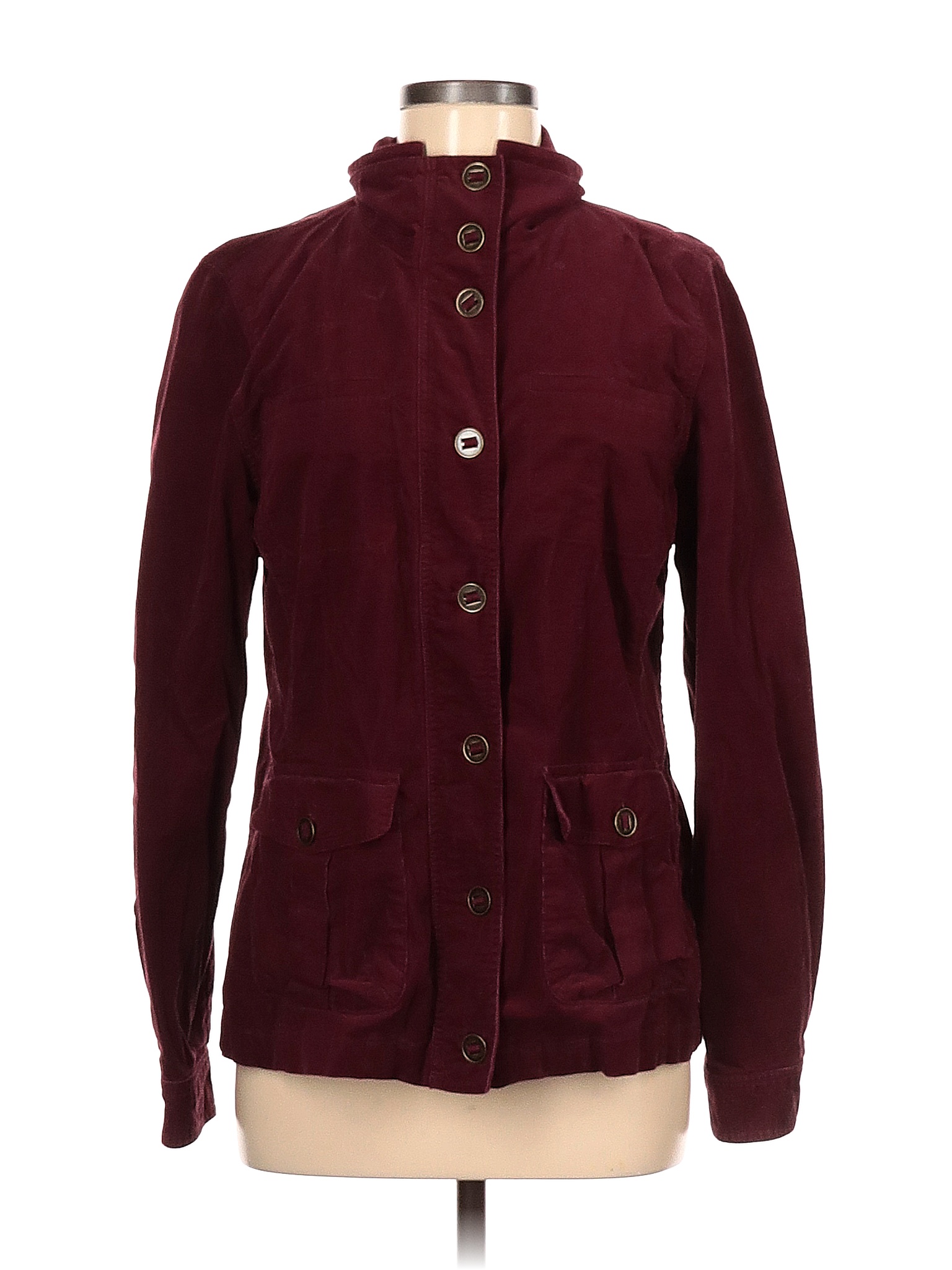 Sahalie Solid Colored Burgundy Jacket Size M - 67% off | thredUP