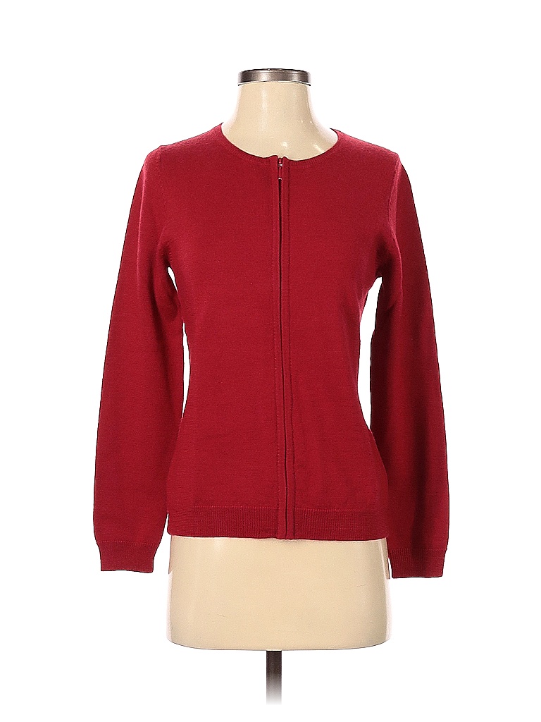 Chadwicks 100% Merino Wool Solid Red Wool Cardigan Size S - 73% off ...