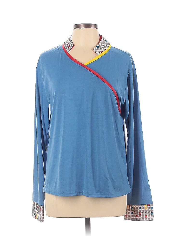 Misslook Blue Long Sleeve Top Size L - 90% off | thredUP