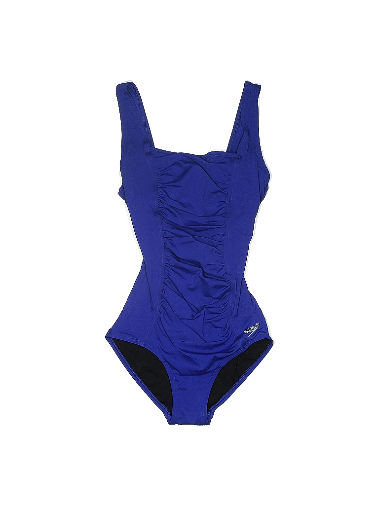 Speedo 100% Polyester Blue One Piece Swimsuit Size 6 - 49% off | thredUP