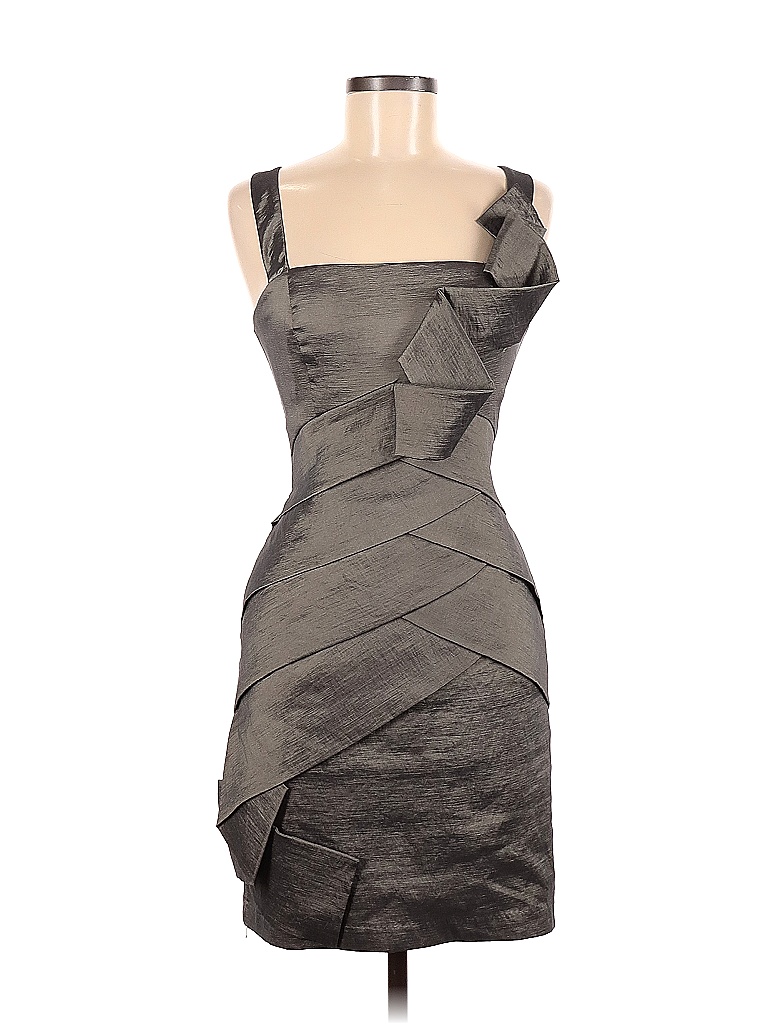 Cache Solid Gray Cocktail Dress Size 6 - 80% off | thredUP