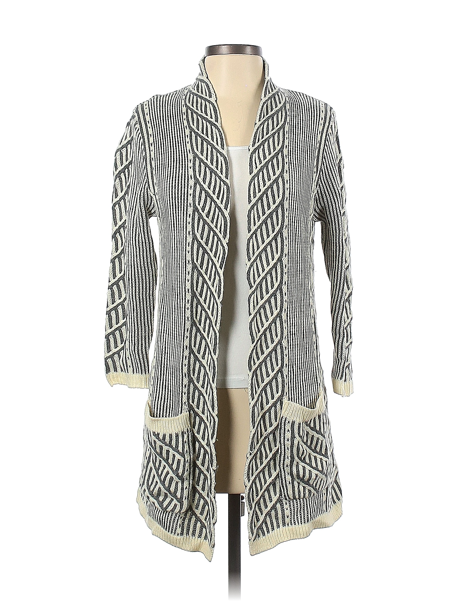 ModCloth 100% Acrylic Ivory Cardigan Size XS - 68% off | thredUP