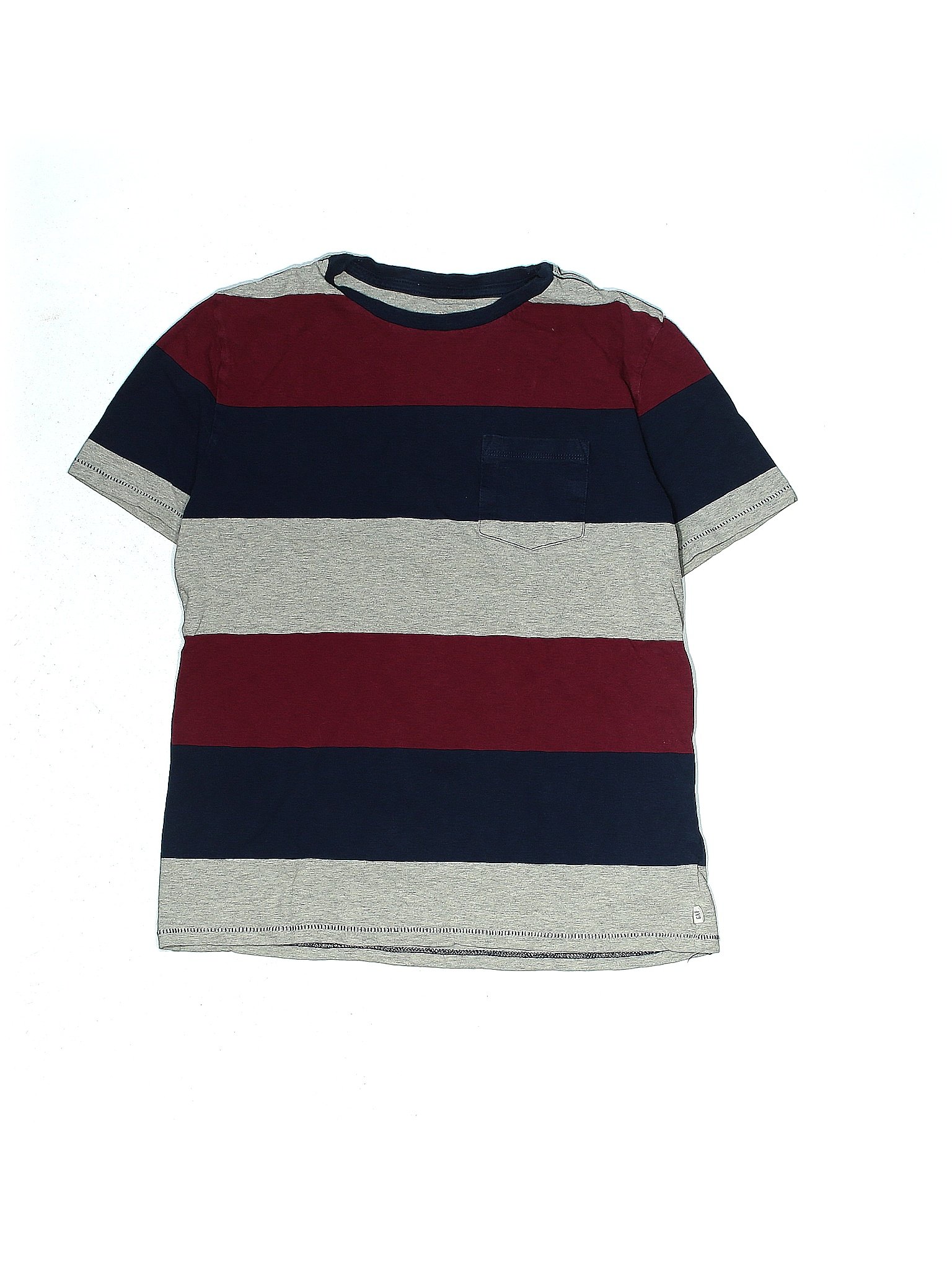 Gap Kids 100% Cotton Stripes Burgundy Short Sleeve T-Shirt Size XX-Large kids - 52% off | thredUP