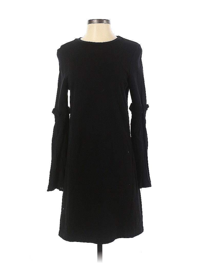 Beachlunchlounge 100 Cotton Solid Black Casual Dress Size S 87 Off
