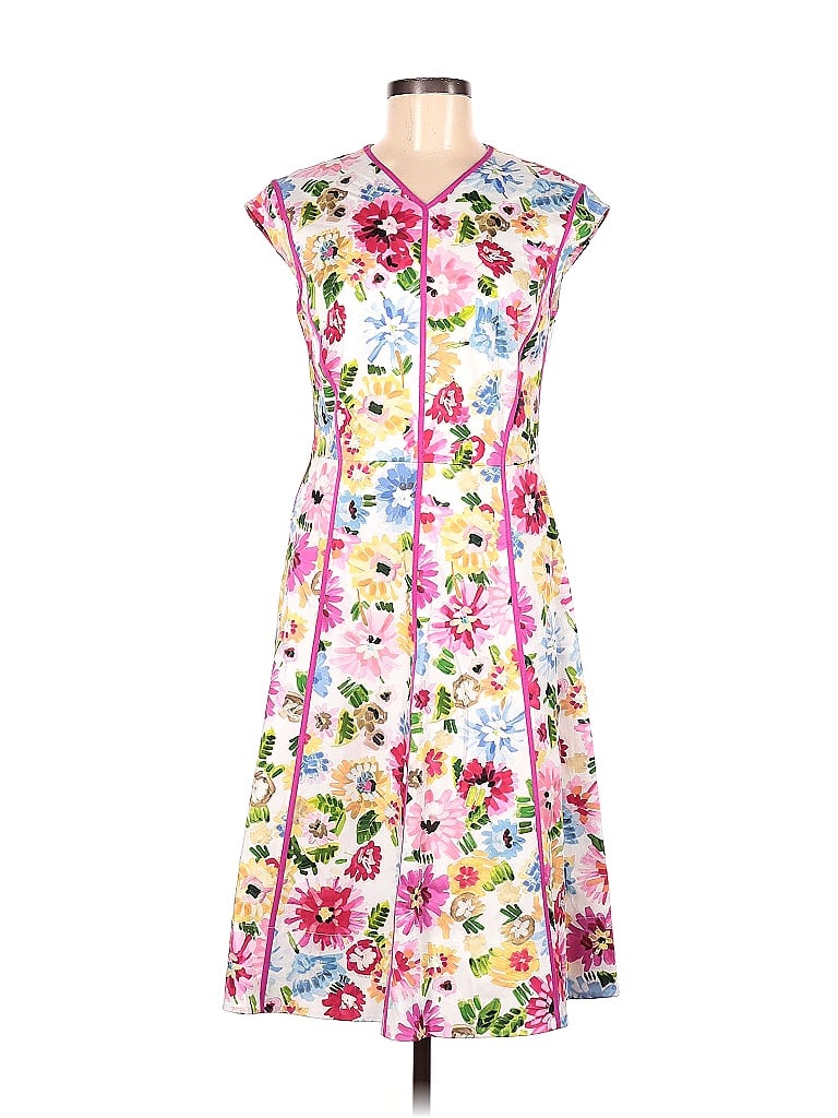 Escada Floral White Cocktail Dress Size 38 (EU) - 87% off | thredUP
