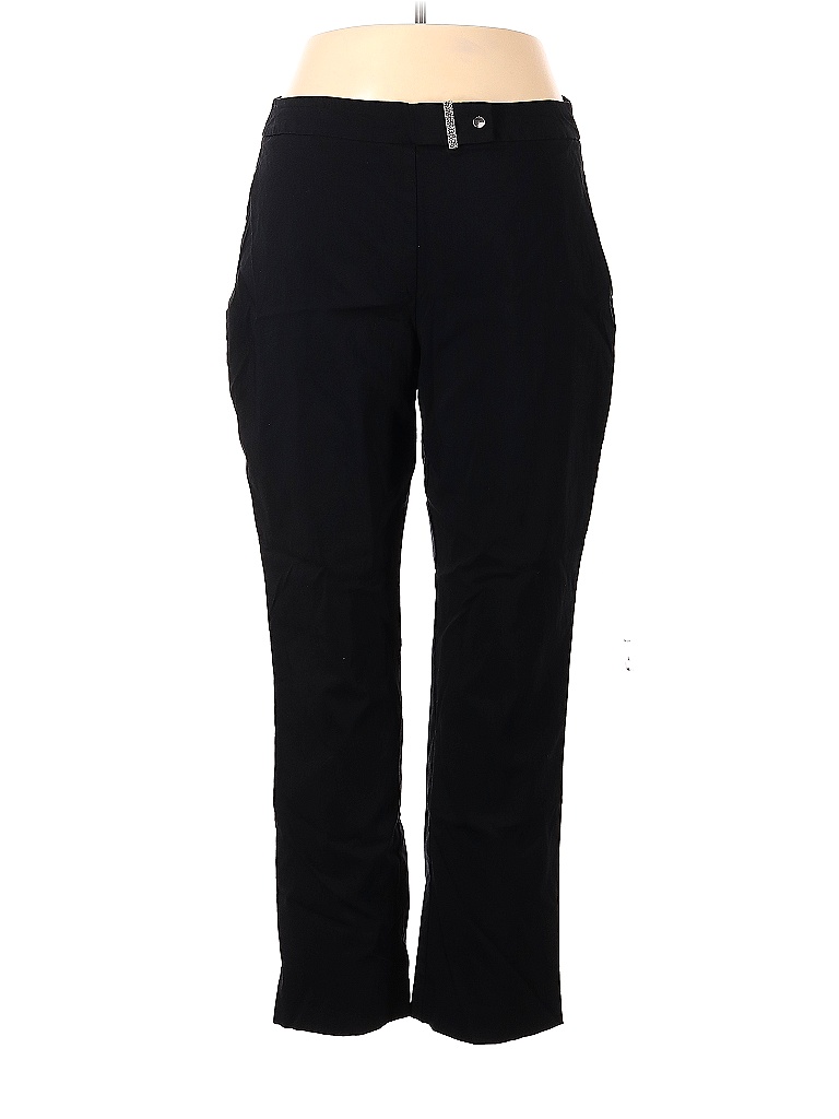 JM Collection Solid Black Casual Pants Size L - 84% off | thredUP