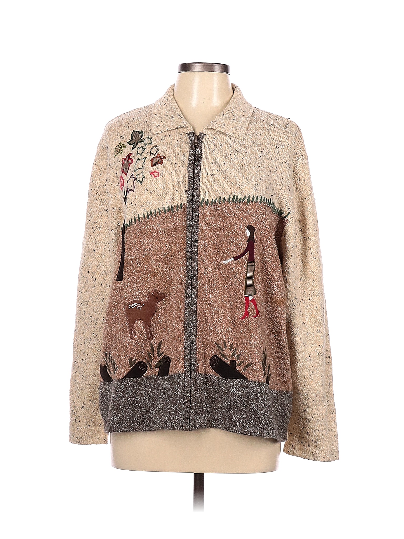 TanJay Tan Brown Cardigan Size L - 73% off | thredUP