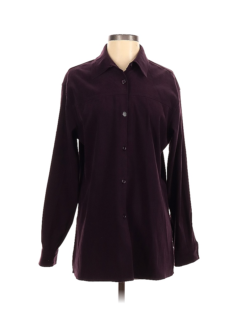 Casual Corner Solid Purple Long Sleeve Blouse Size S 70 Off Thredup