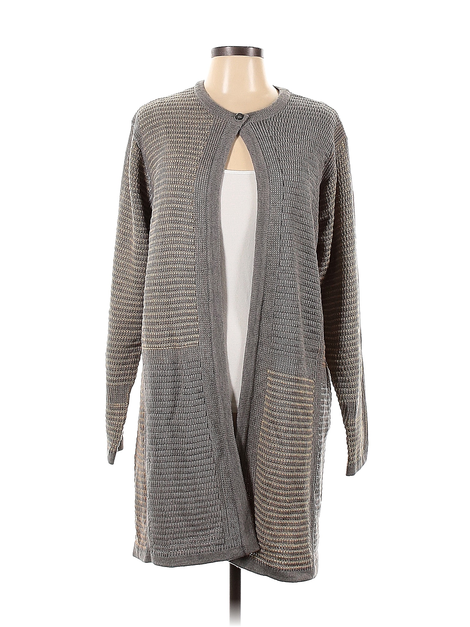 Anthony Richards 100% Acrylic Gray Cardigan Size L - 50% off | thredUP