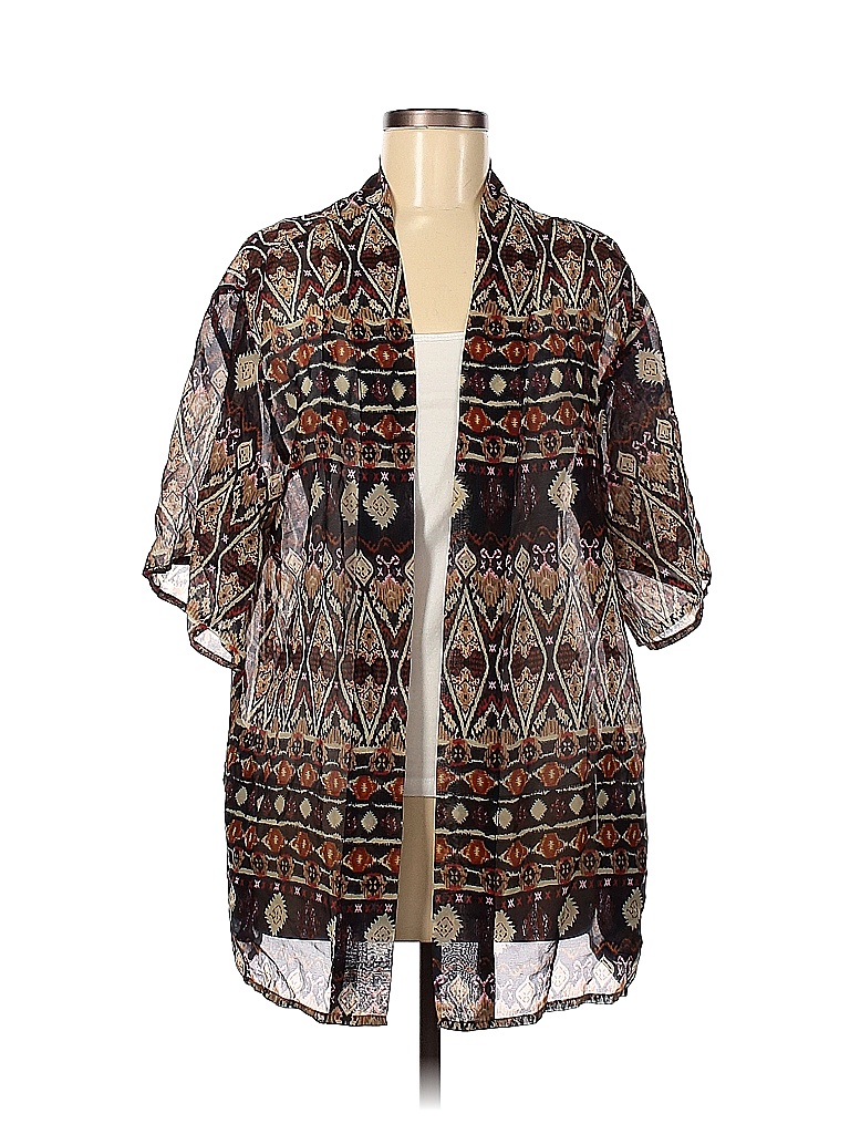 Wet Seal 100% Polyester Tan Kimono One Size - 57% off | thredUP