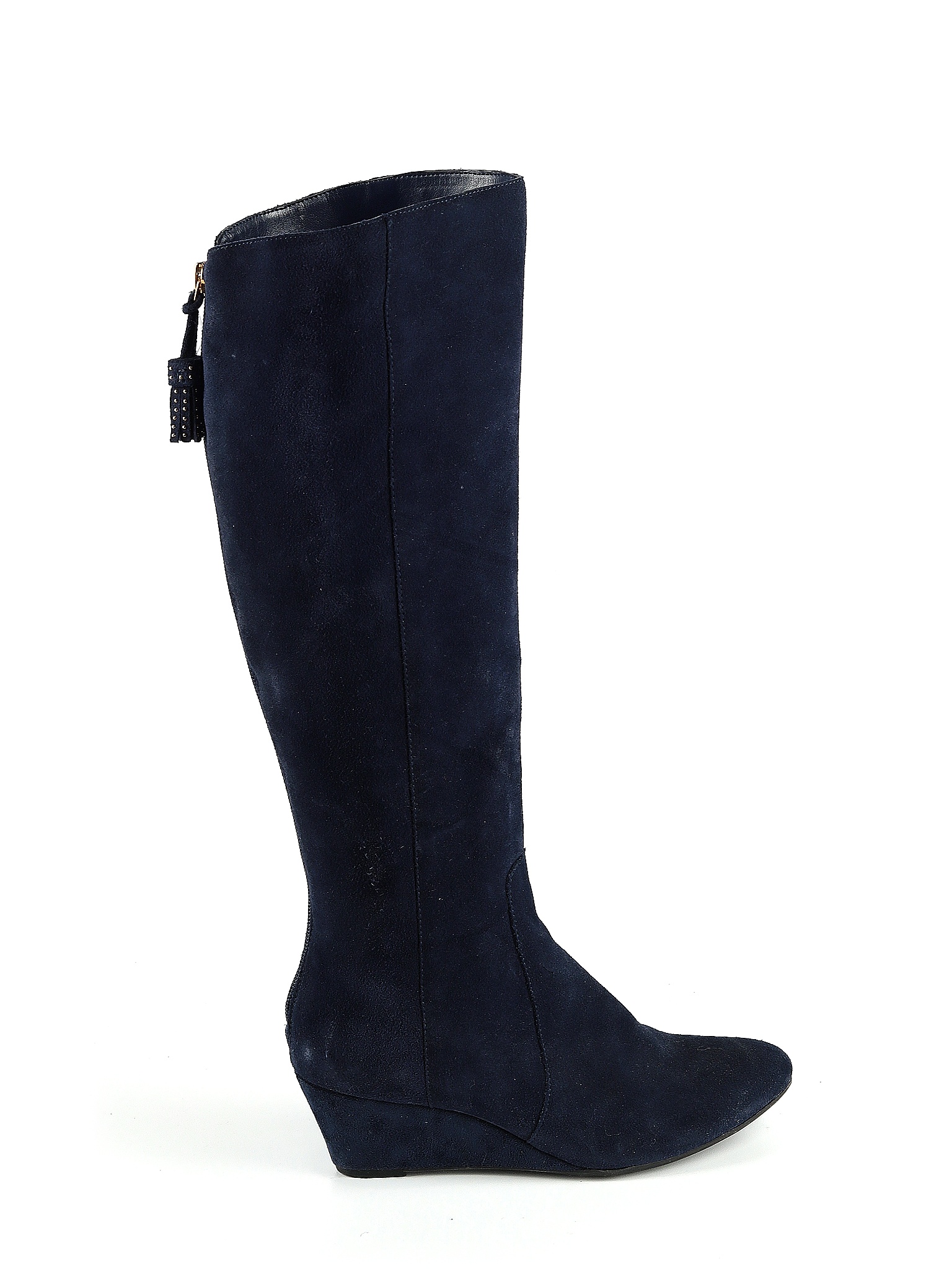 Anne Klein Solid Blue Boots Size 6 1/2 - 84% off | thredUP