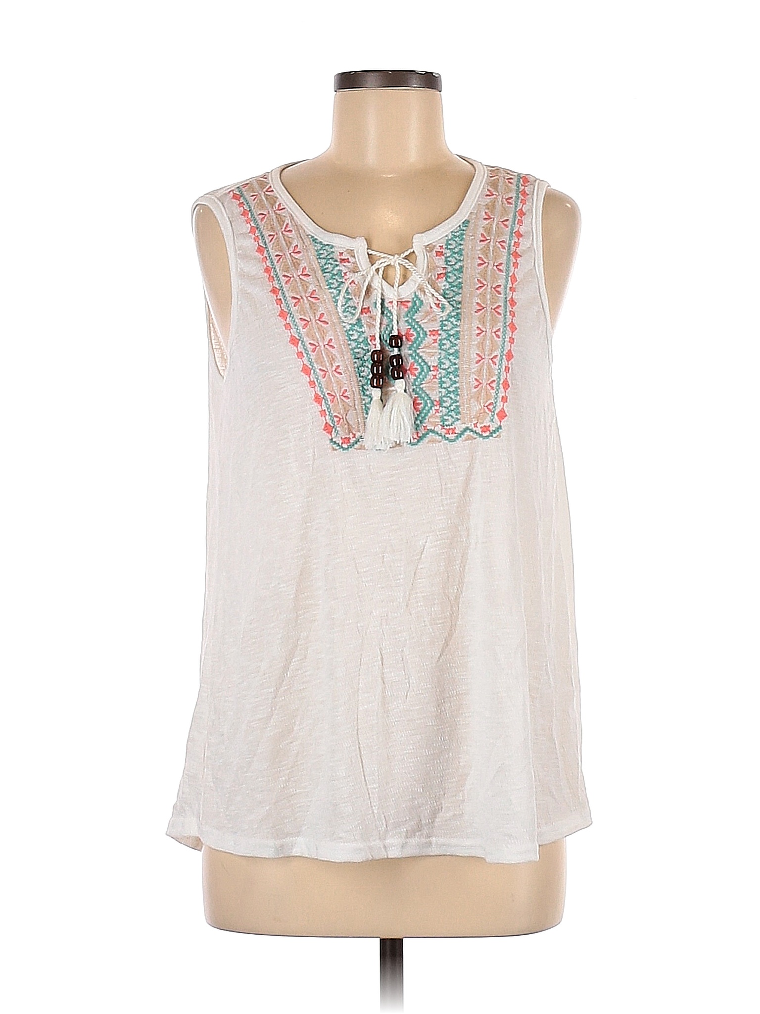 New York Laundry White Sleeveless Top Size L - 50% off | thredUP