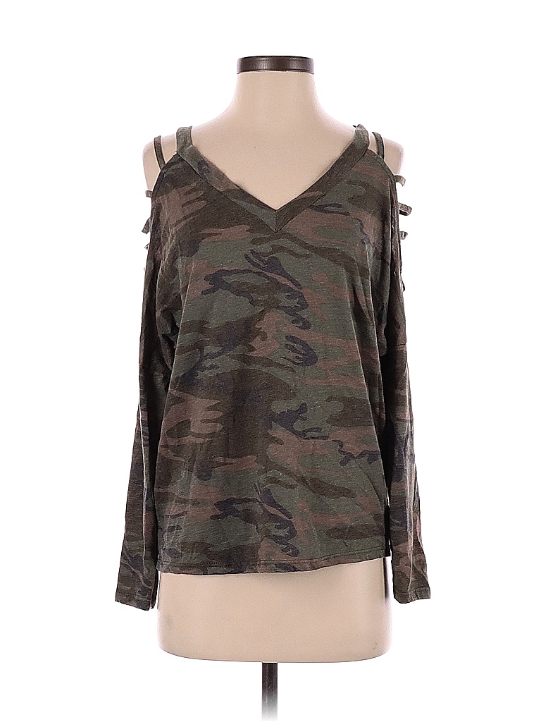 Boston Proper Camo Colored Green Long Sleeve Top Size XS - 85% off ...