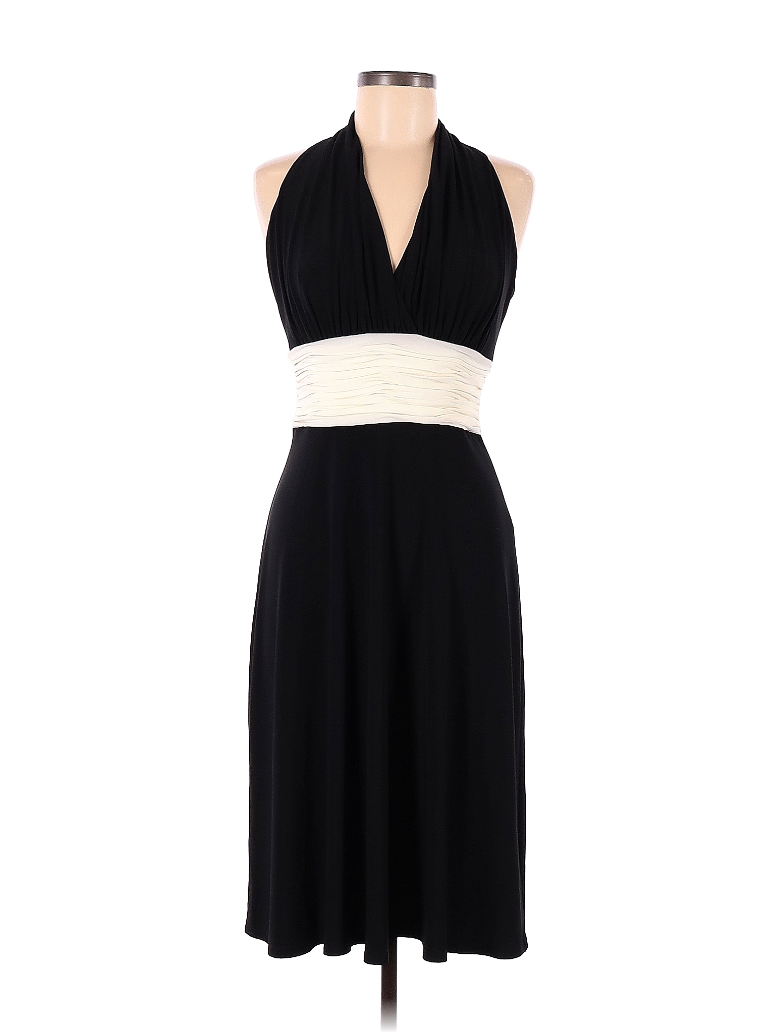 Evan Picone Solid Black Casual Dress Size 4 89 Off Thredup