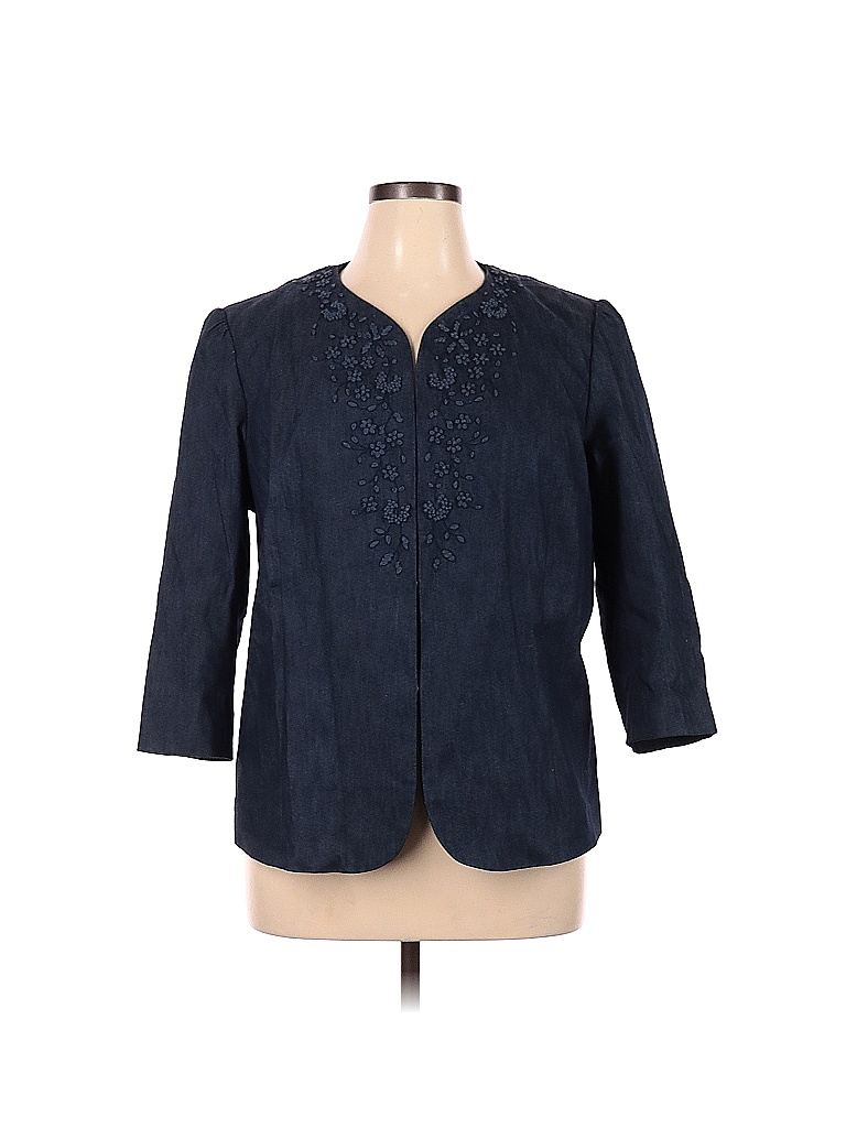 Dana Buchman Solid Blue Blazer Size 14 - 79% off | thredUP