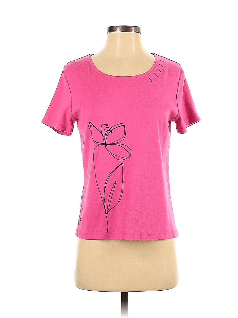 Assorted Brands 100% Cotton Colored Pink Short Sleeve T-Shirt Size S ...