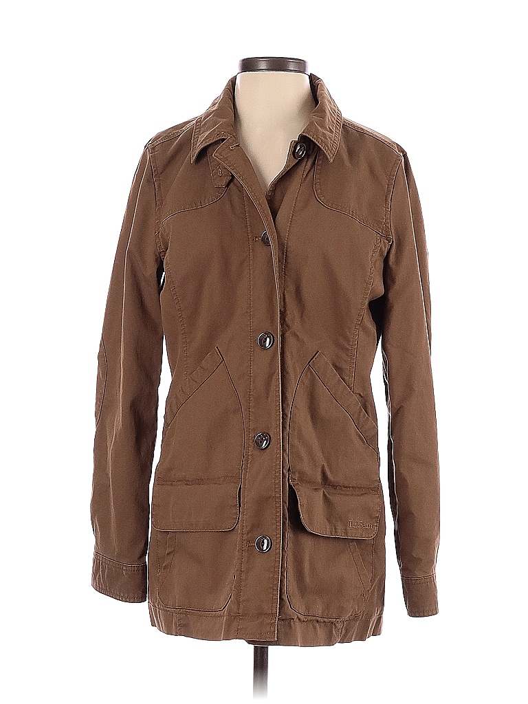 L.L.Bean Solid Brown Coat Size S - 55% off | thredUP