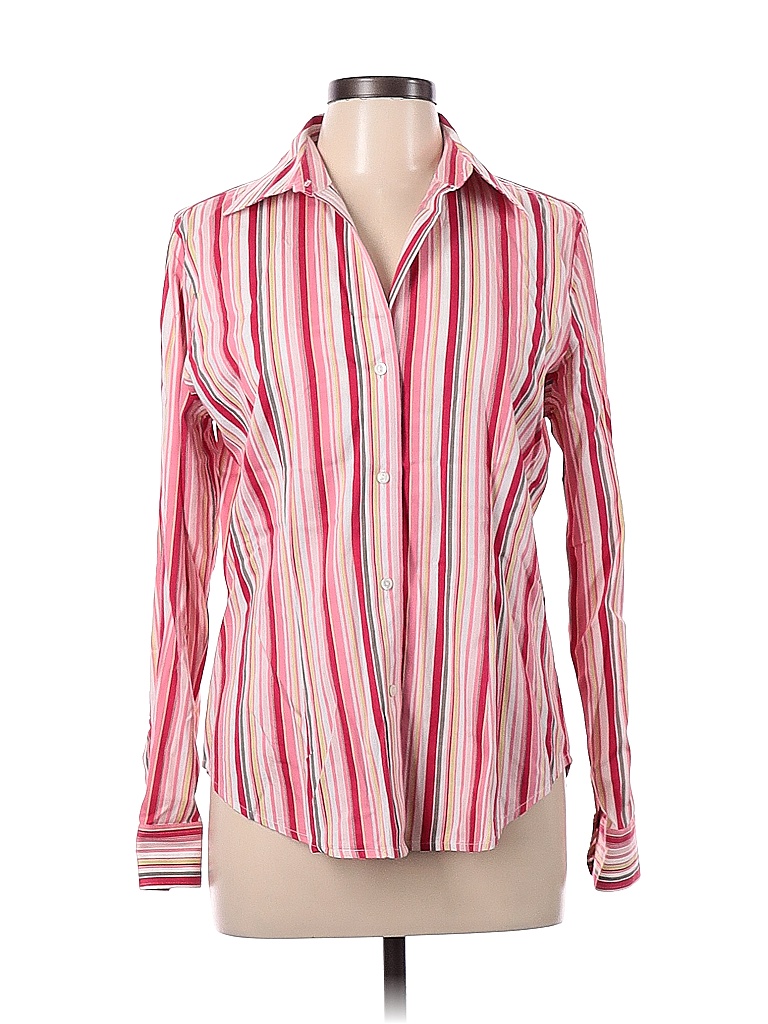 The Limited Stripes Pink Long Sleeve Button-Down Shirt Size L - 75% off | thredUP