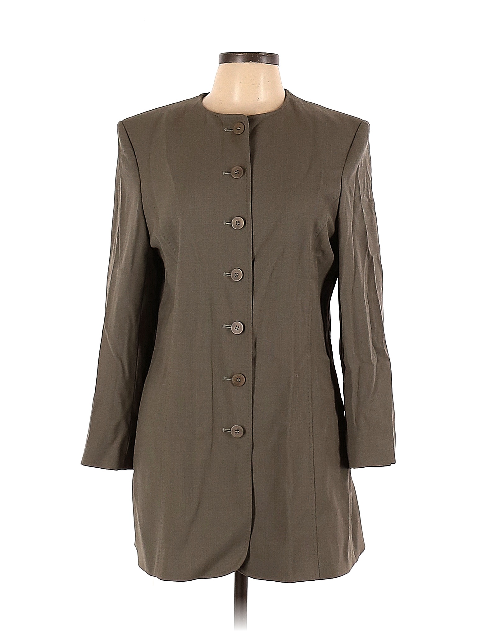Jaeger Solid Colored Green Jacket Size 12 - 89% off | thredUP